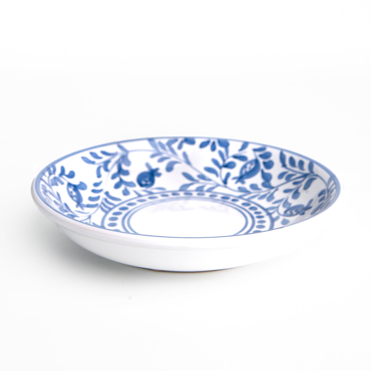 Pomegranate Scroll Blue Pasta Bowl Set of 2