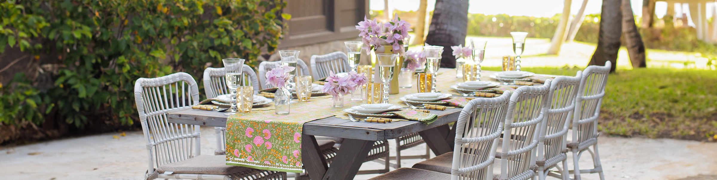 Table Runners | Hand Block-Printed Cotton Designs – Pomegranate