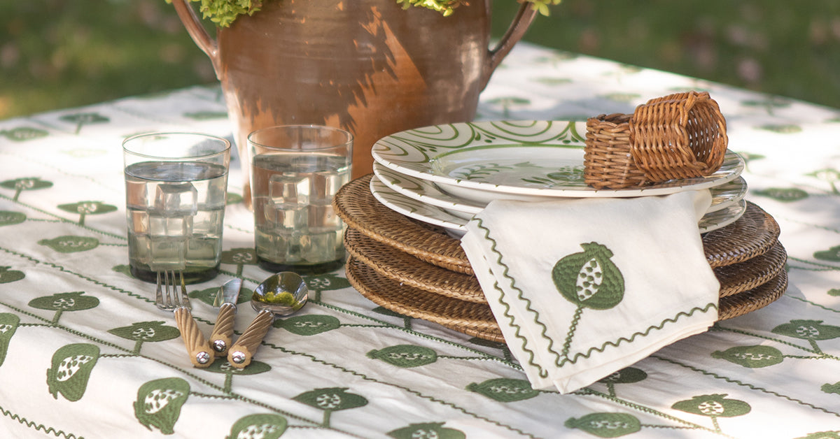 Cloth Napkins | Hand Block Printed & Linen Napkins – Pomegranate