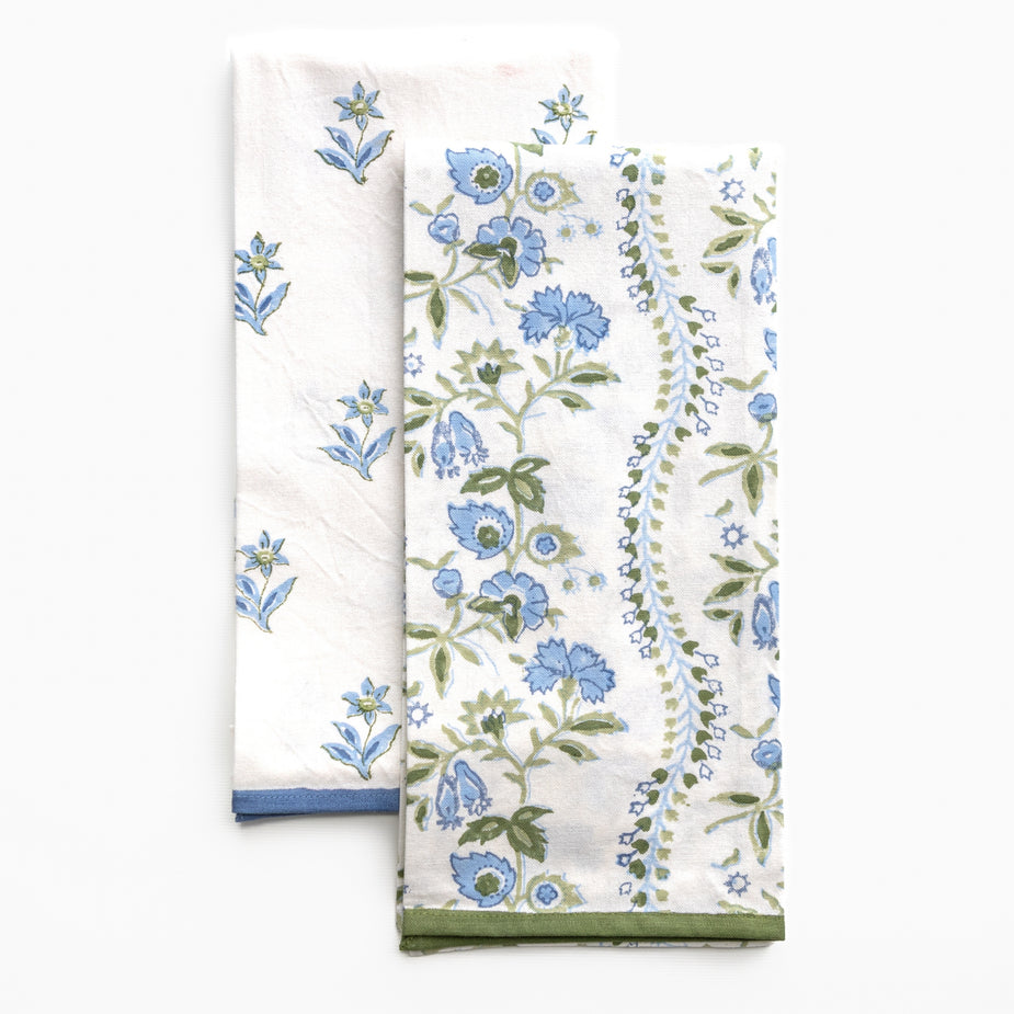Tea Towels Collection | Block-Printed Cotton Kitchen Towels – Pomegranate