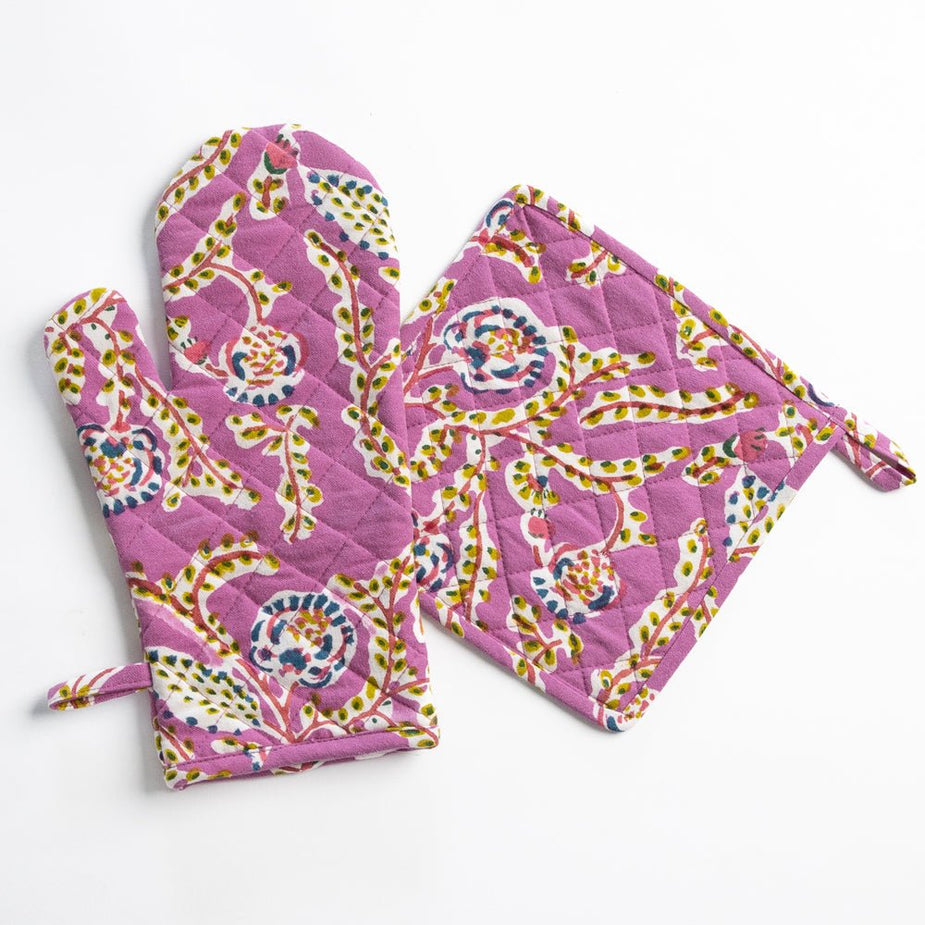 Oven Mitt Sets | Hand Block Printed Cotton Mitts & Potholders – Page 2 ...
