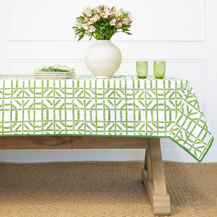 Green Bamboo Tablecloth – Pomegranate