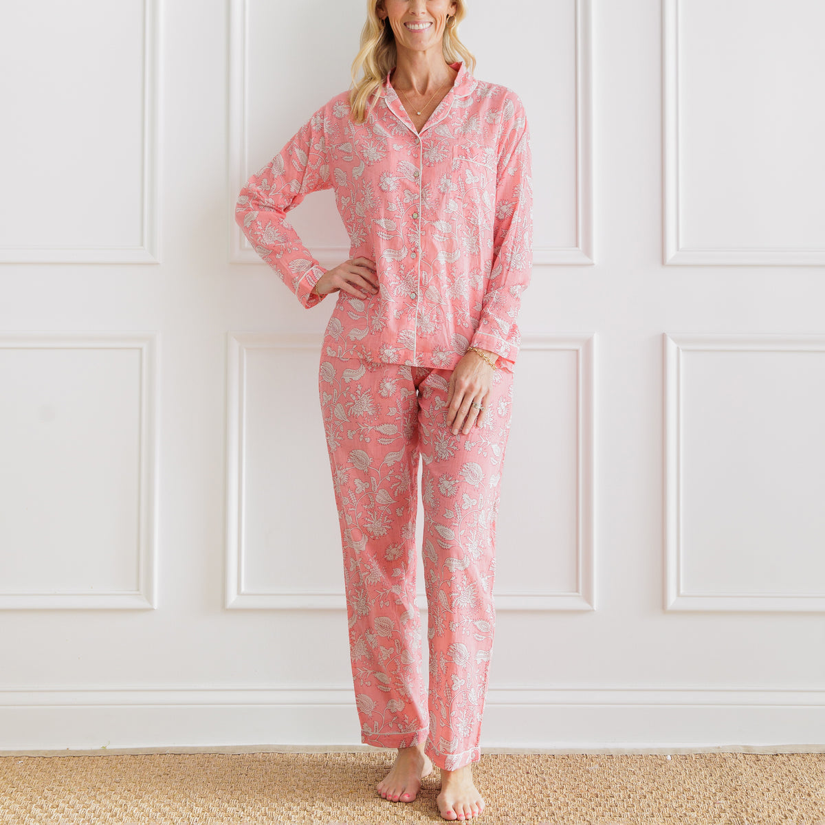 Morning Meadow Pink Pajama Set – Pomegranate Inc