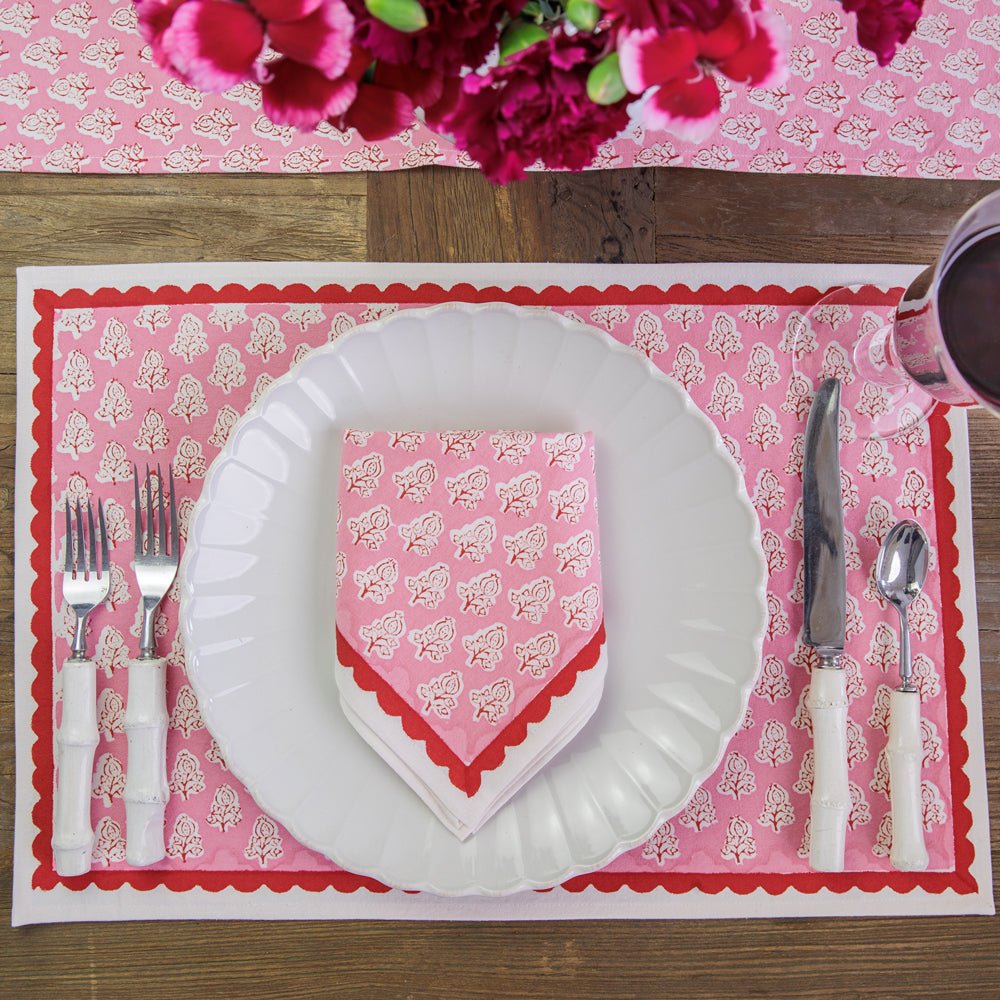 Pom Buti Pink Placemat | Set 4 – Pomegranate