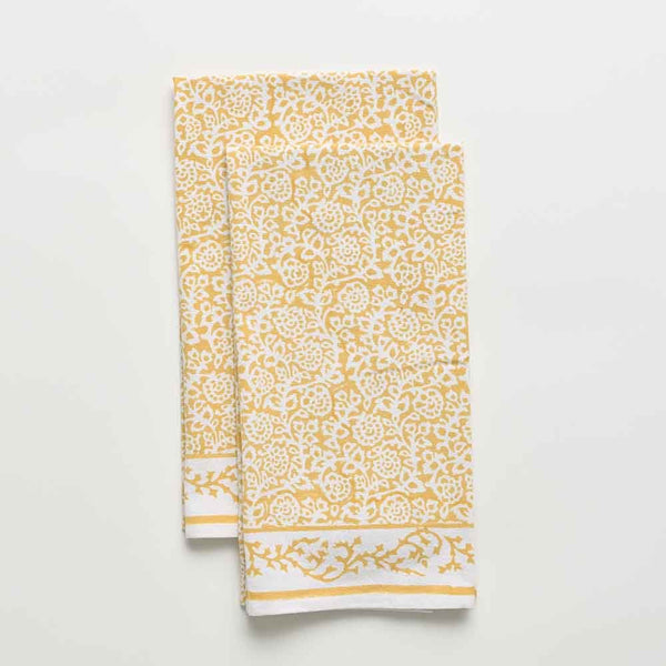 Tapestry Marigold Tea Towels - Pomegranate Inc.