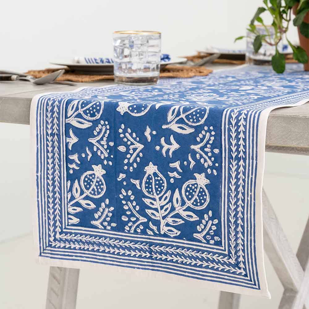 Pomegranate Blue | Table Runner