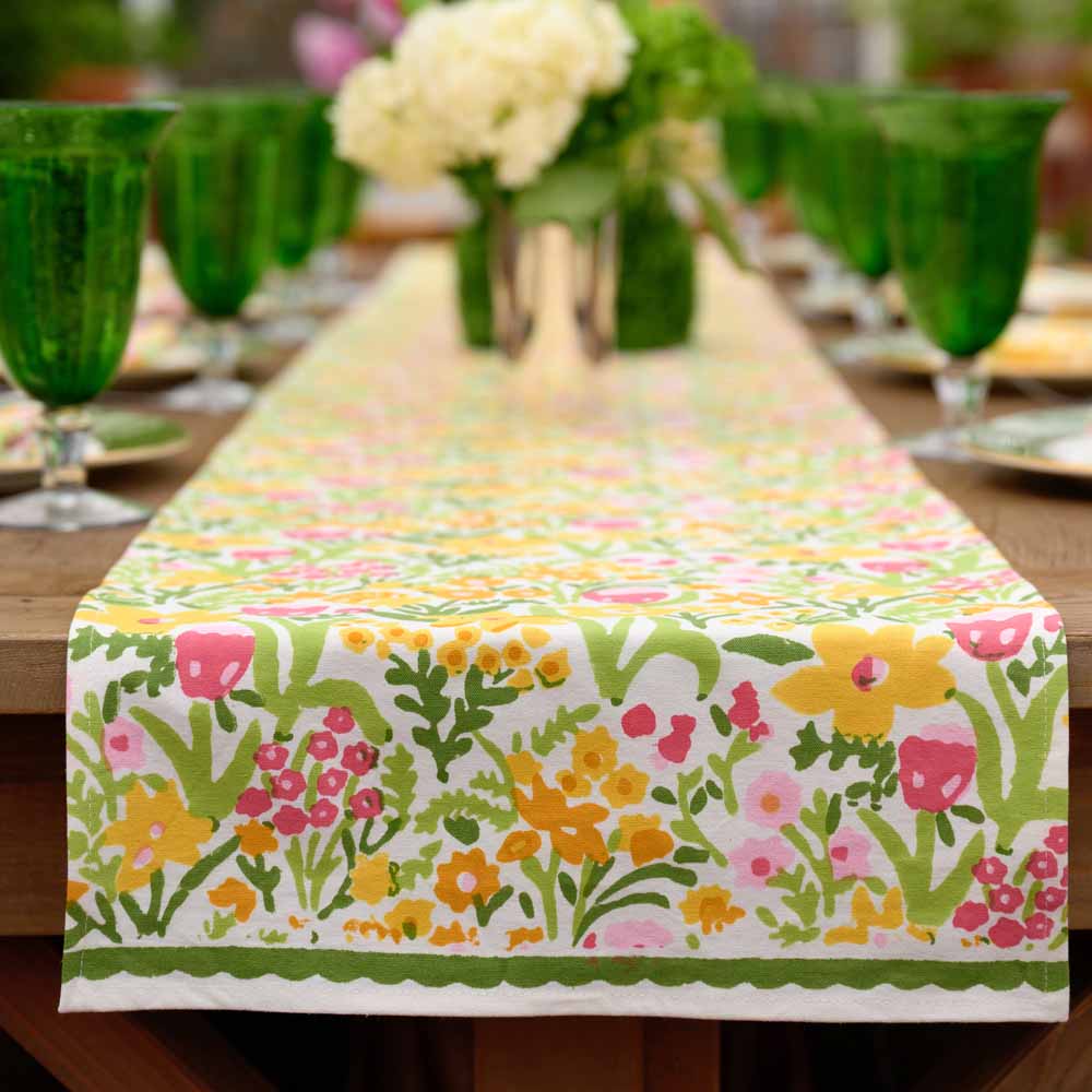 70s Flower Table Runner - Pomegranate Inc.