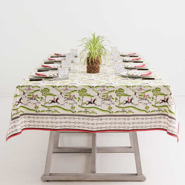 Hunt Scene Tablecloth - Pomegranate Inc.