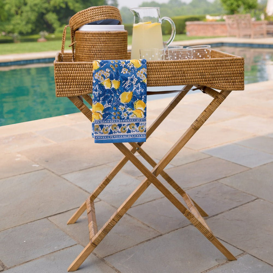 Woven Rattan Butler Tray – Pomegranate