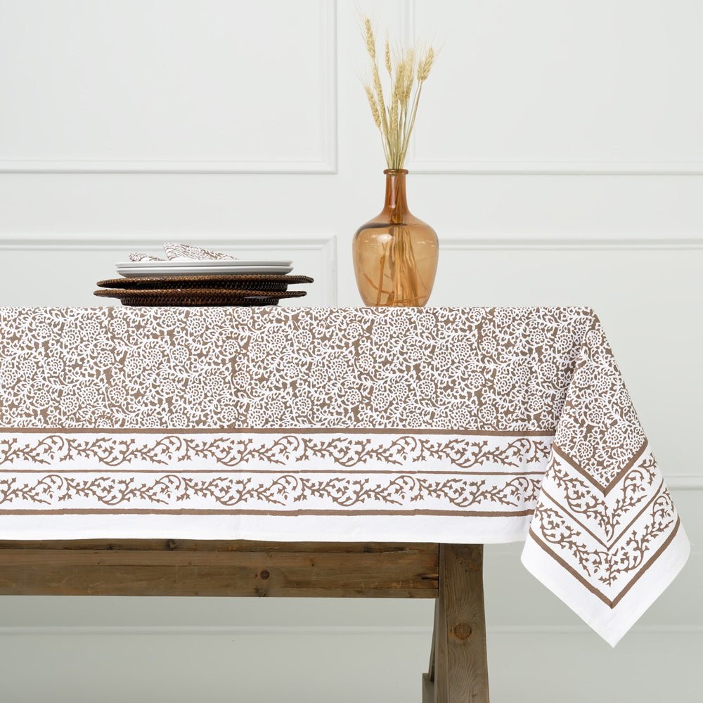 Tapestry Dark Chocolate Tablecloth – Pomegranate Inc.