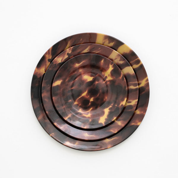 India Hicks Home Tortoise Melamine Dinner Plate - Pomegranate Inc.